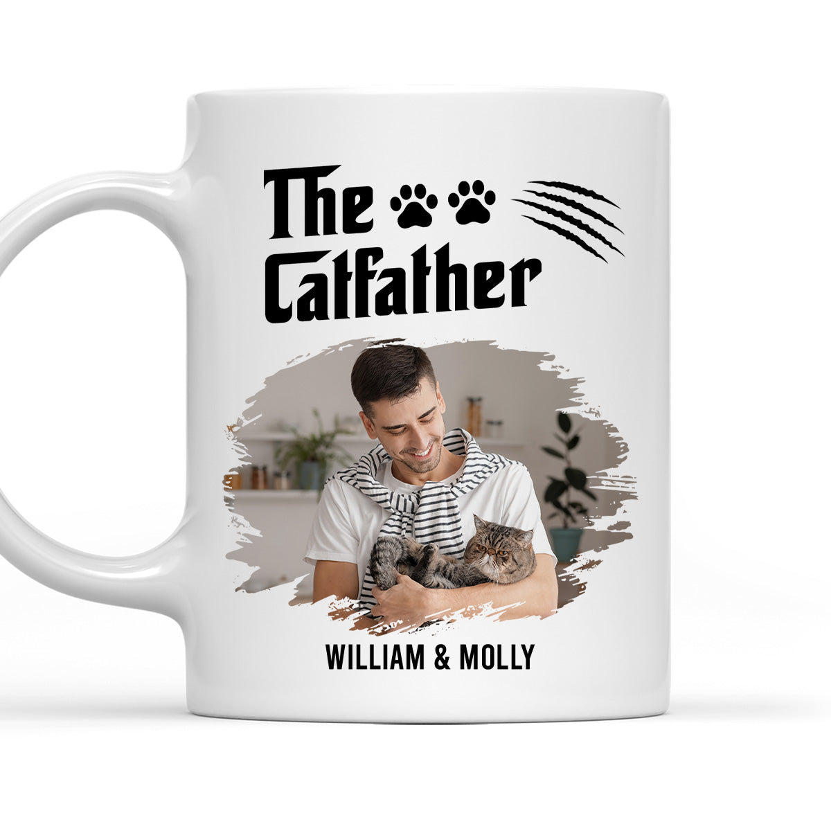 Personalized cat dad mug - The Catfather Photo - Personalized Custom ...